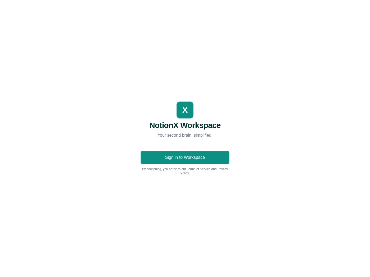 NNo tionX Workspace