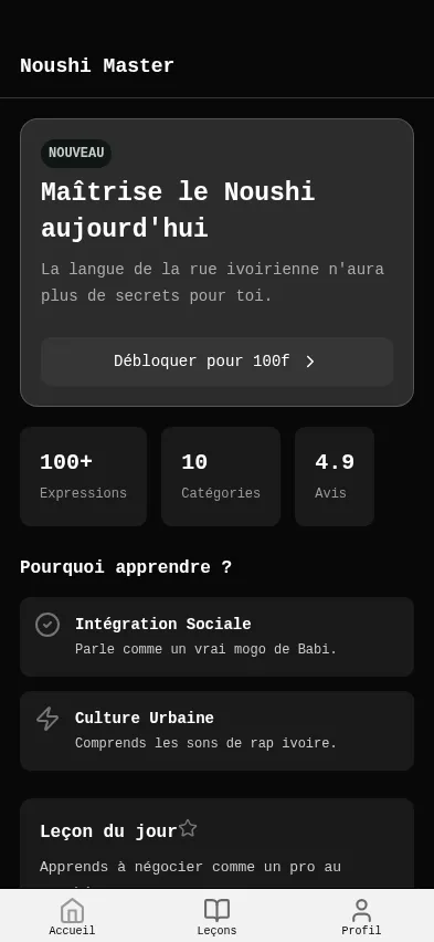Noushi Learning App