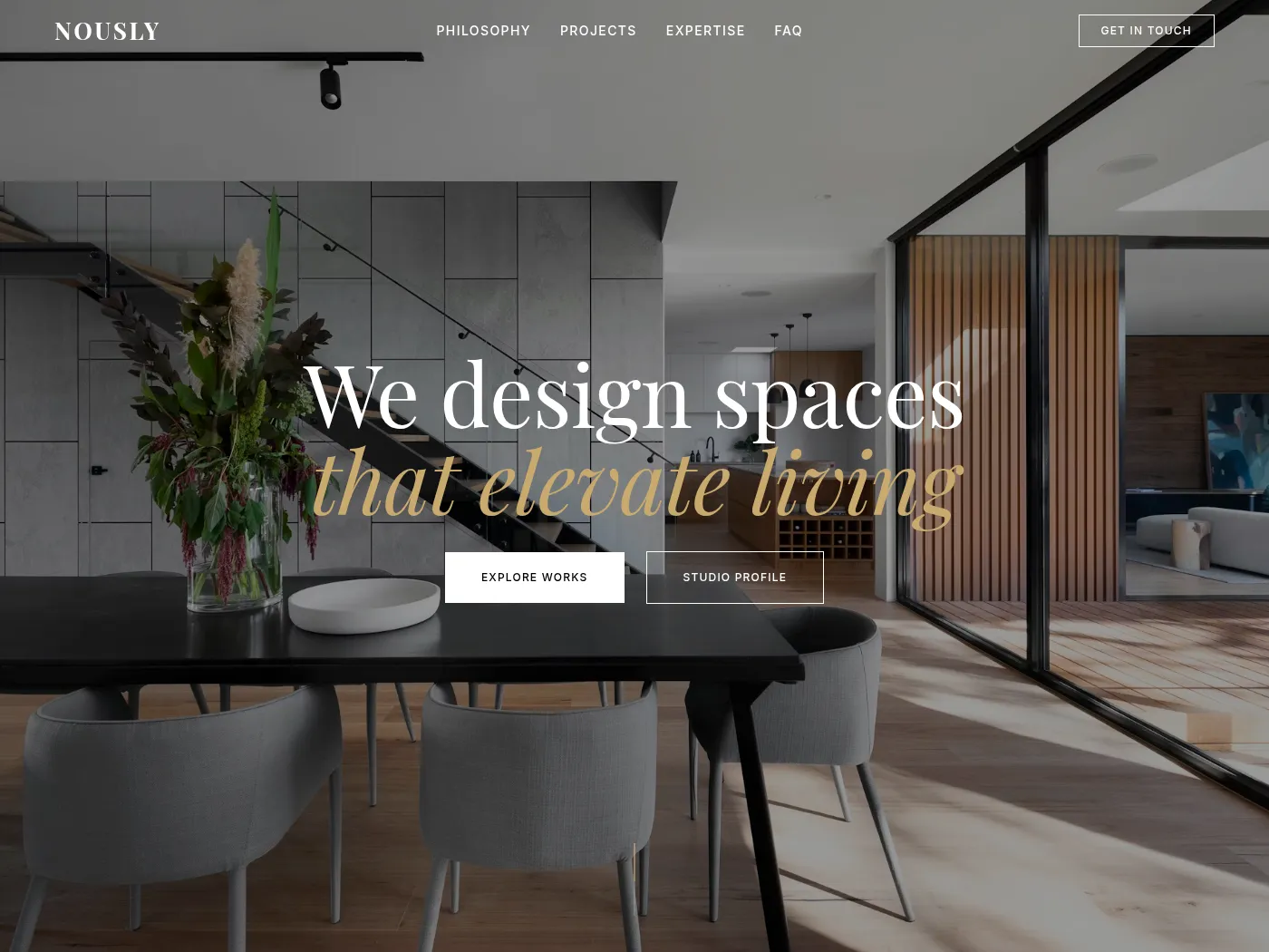 Nously Studio Landing