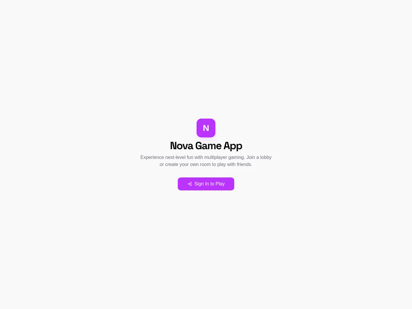 Nova Game App
