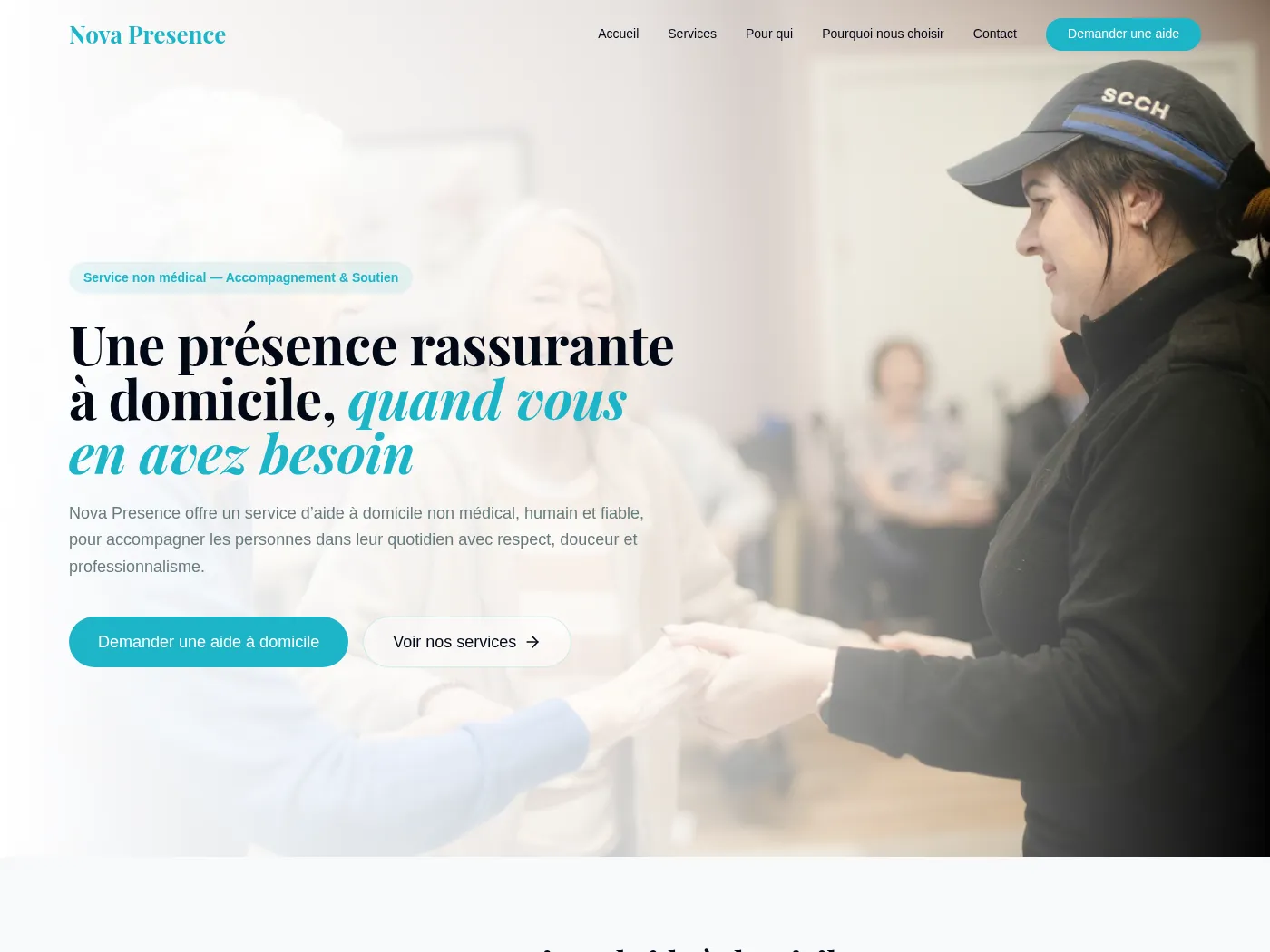 Nova Presence Landing Page