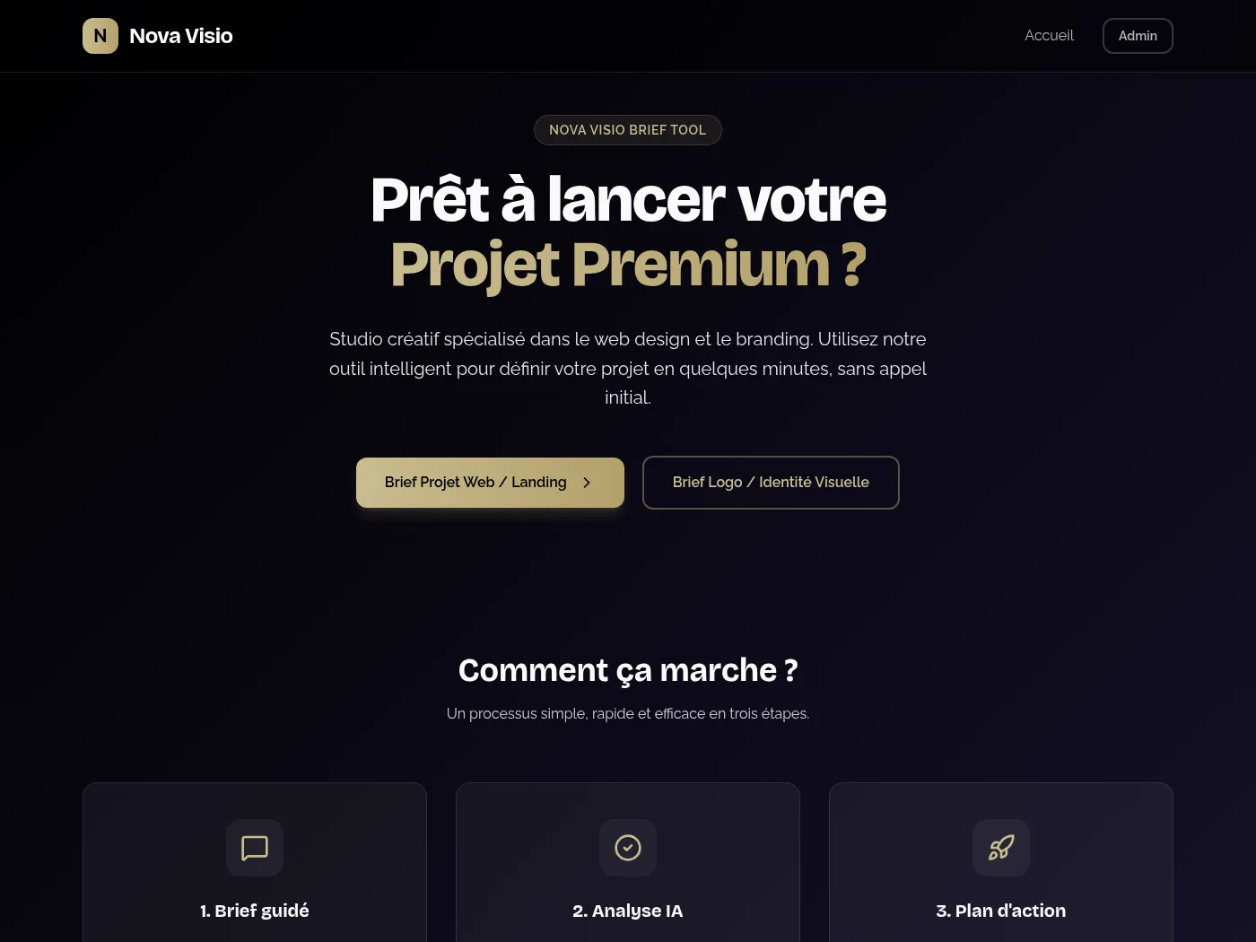 Nova Visio Brief Tool