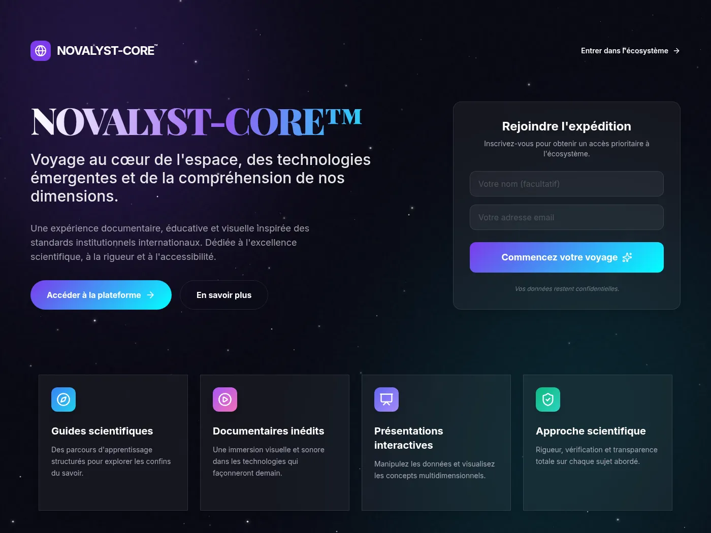 NOVALYST-CORE™ Landing