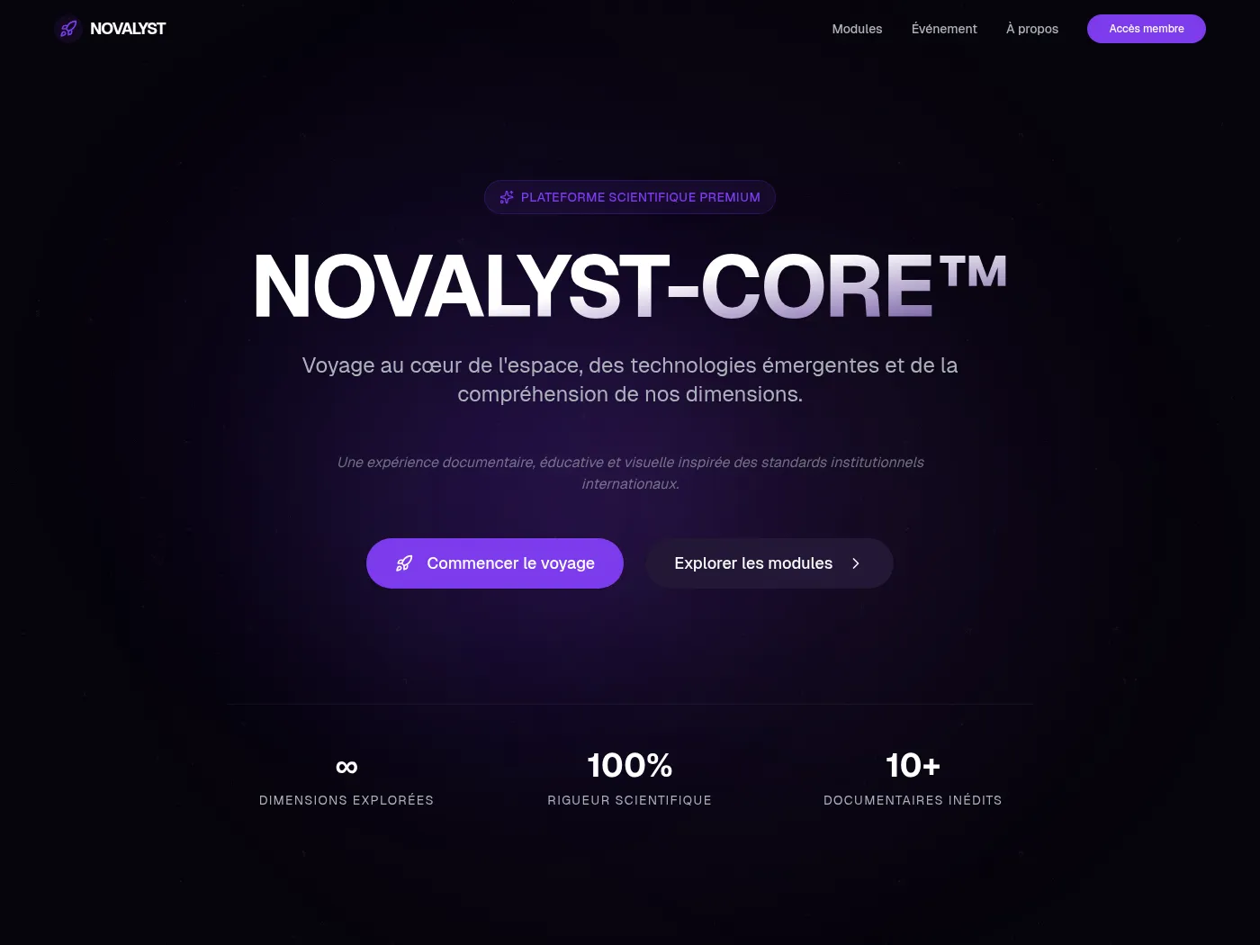 Novalyst Landing Page