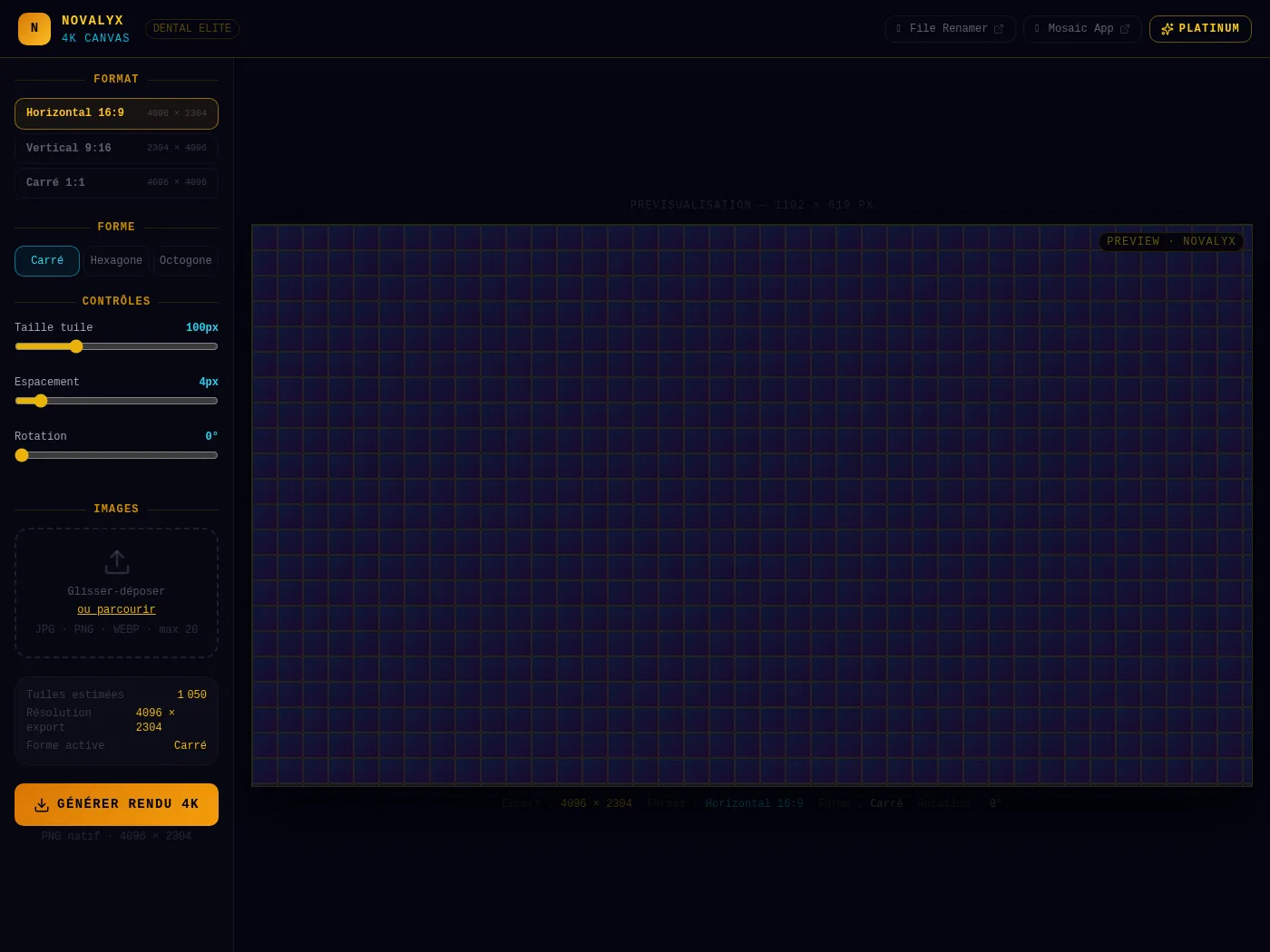 Novalyx 4K Mosaic Canvas