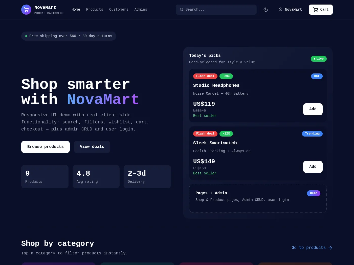 NovaMart Storefront