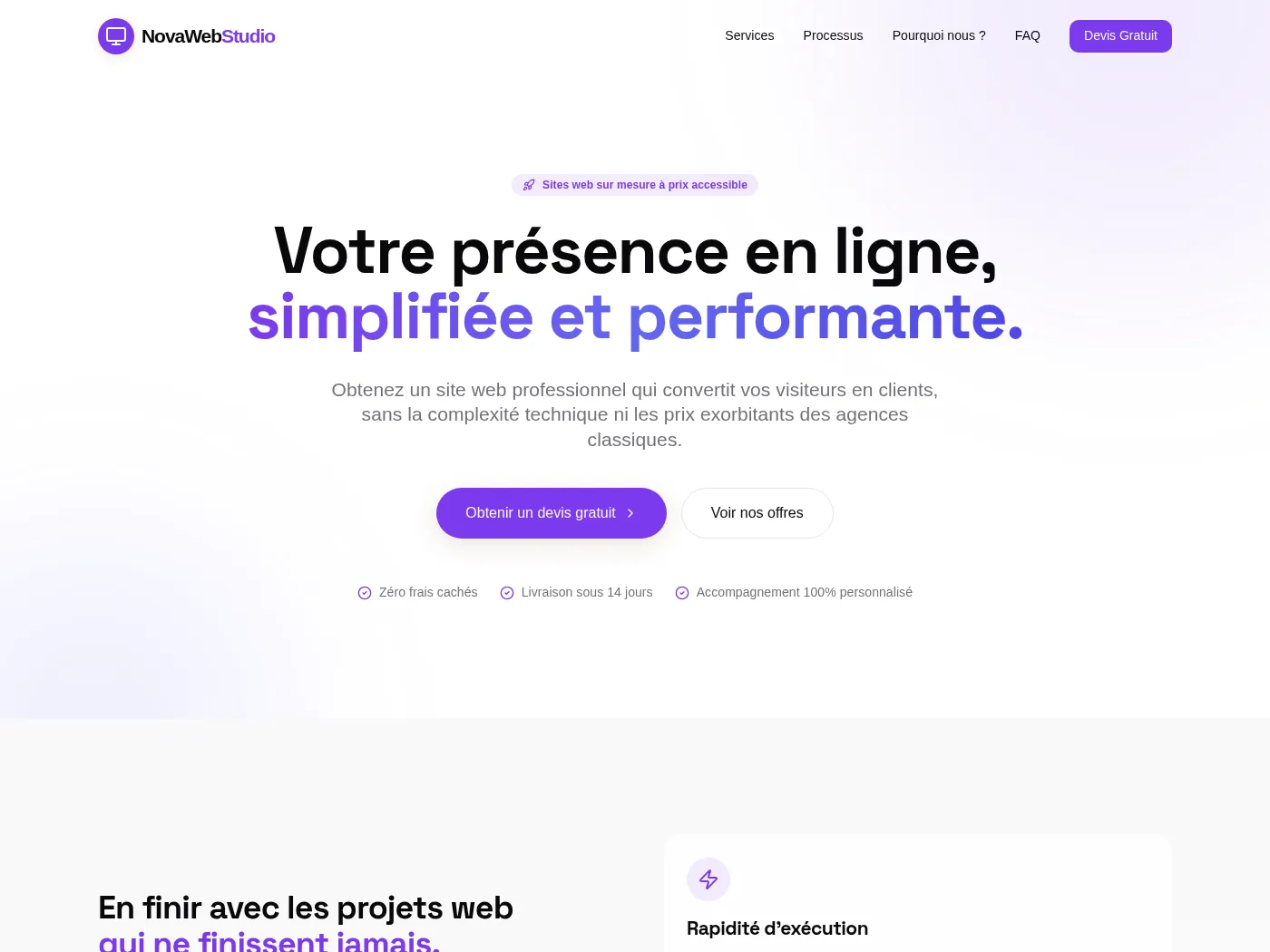 NovaWeb Studio Landing