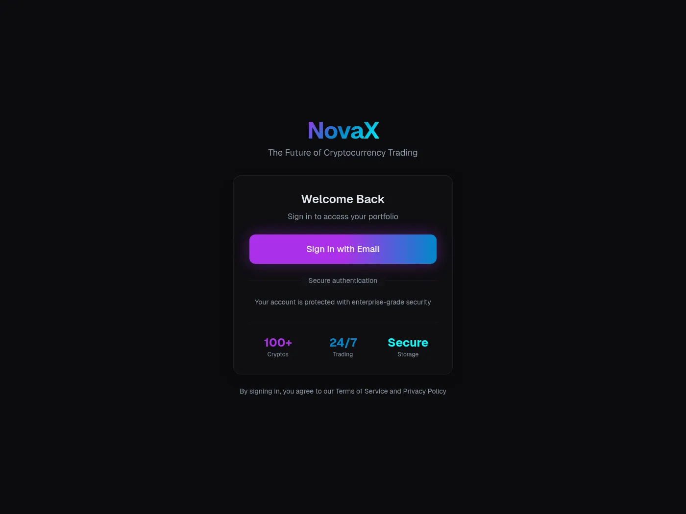 NovaX Crypto Exchange