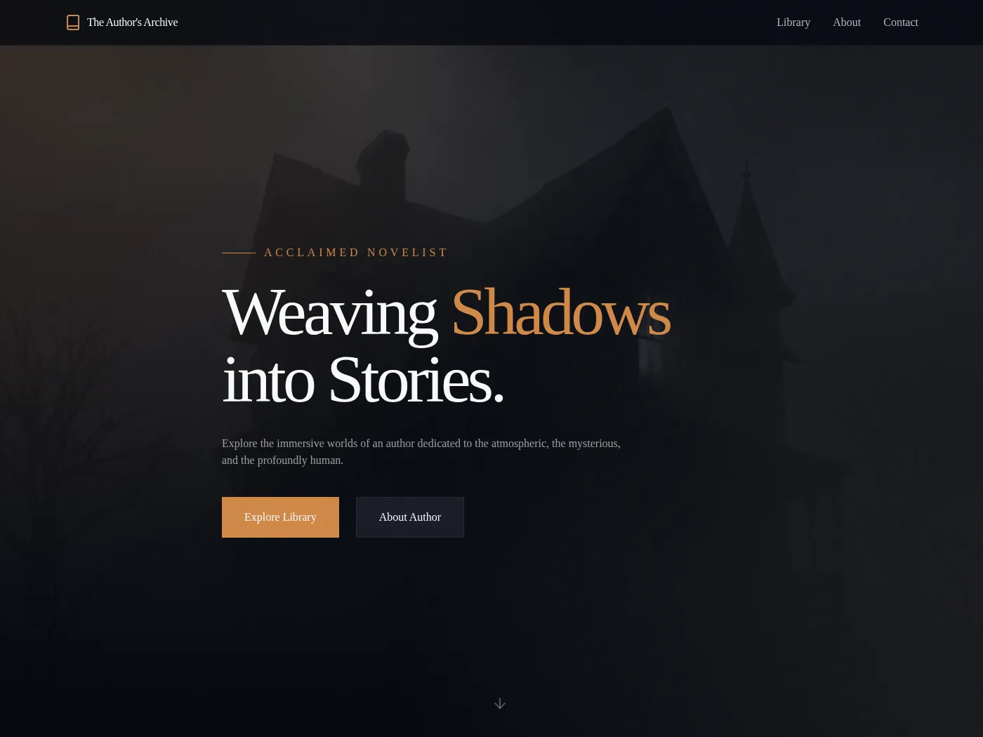 Novelist Portfolio Site