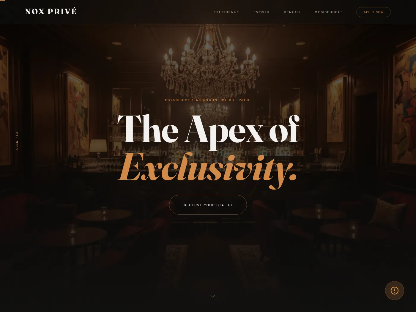 NOX PRIVÉ Landing Page