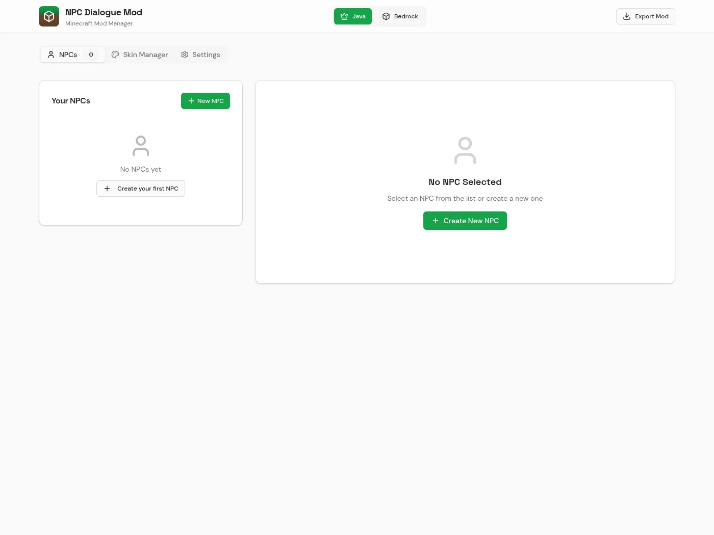 Dialog NPC Mod Manager