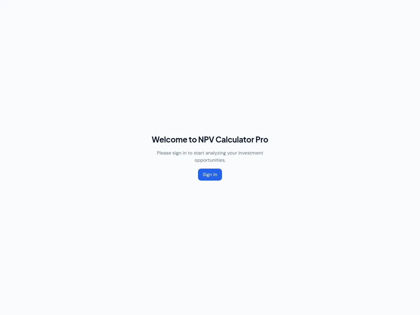 NPV Calculator Pro