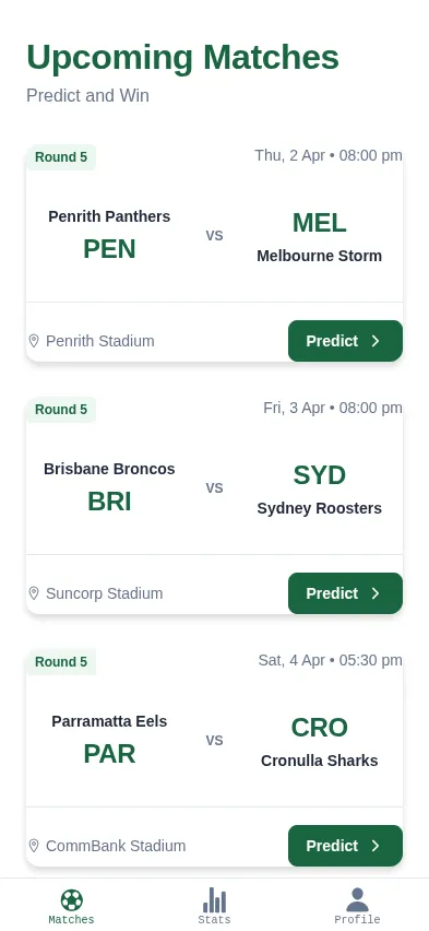 NRL Predictor Pro