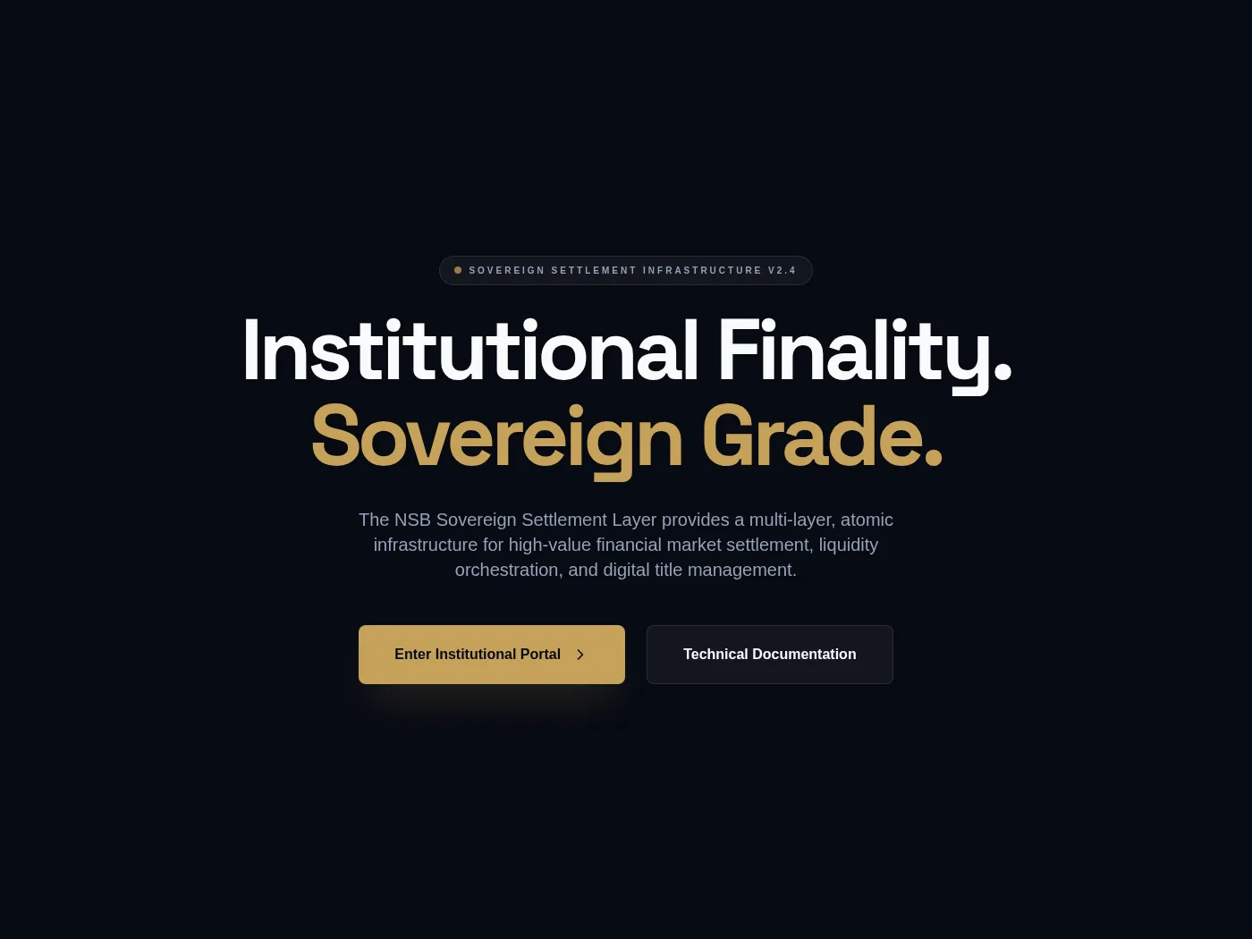 NSB Sovereign Dashboard