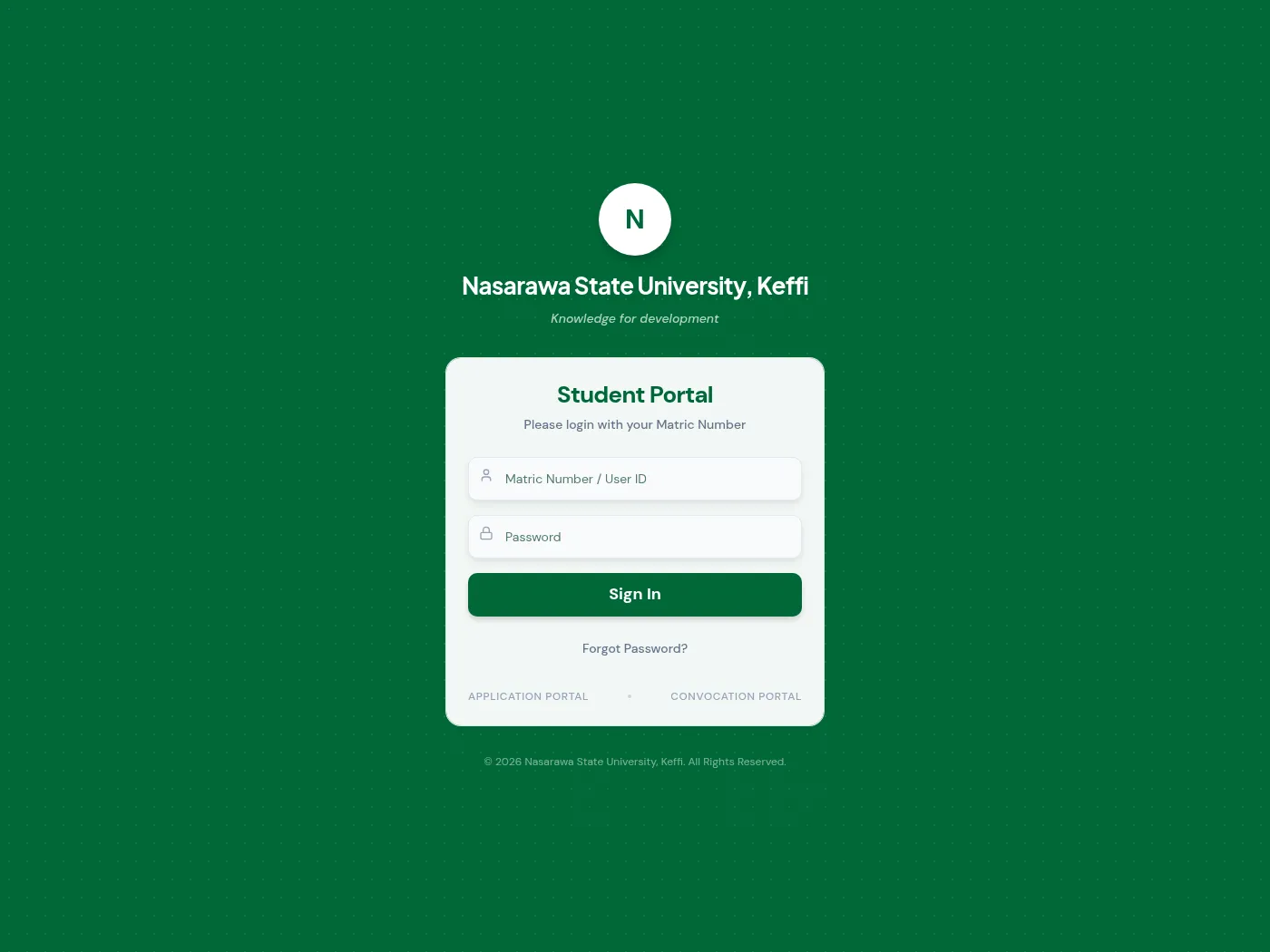 NSUK Portal Clone