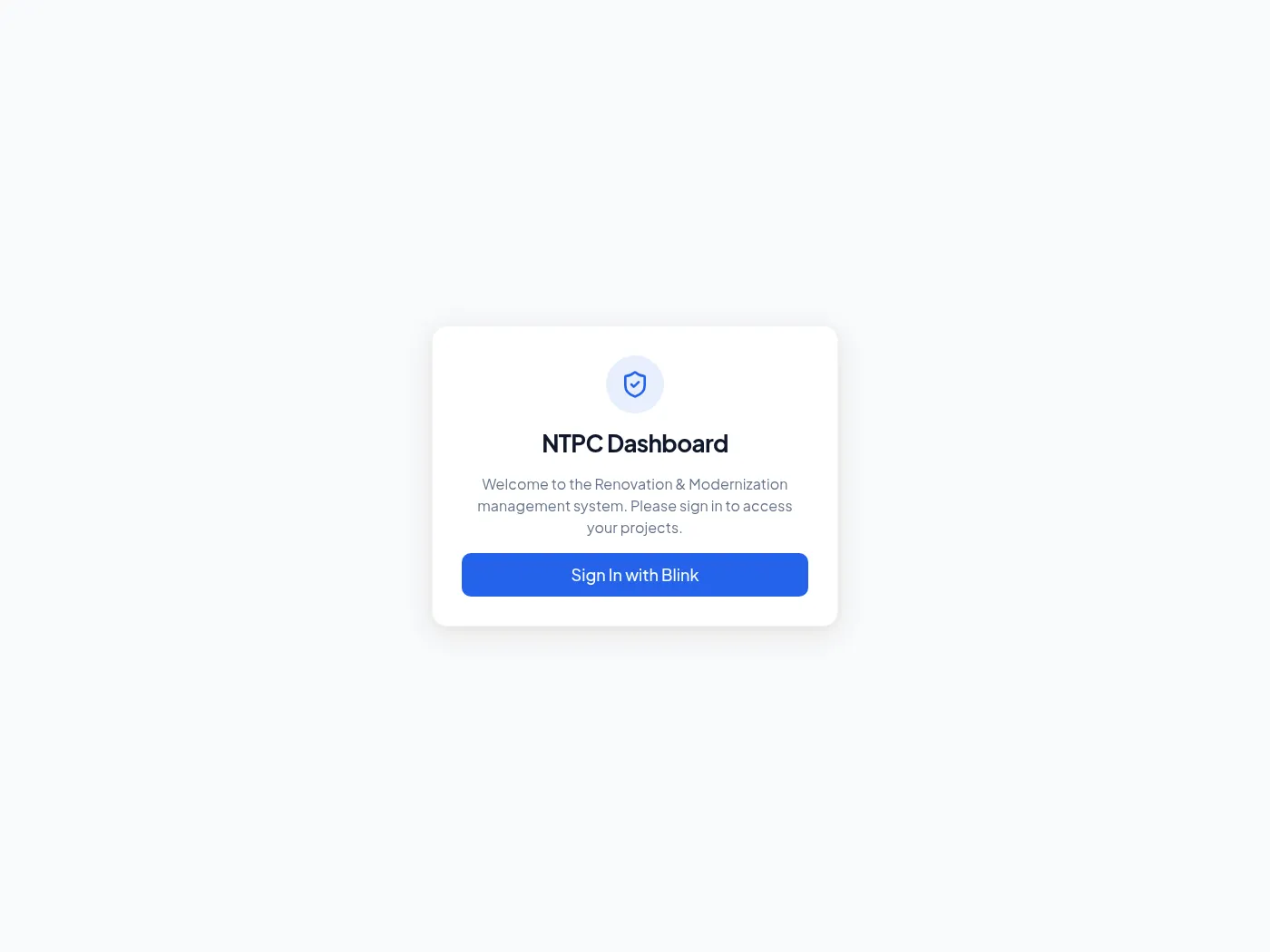 NTPC Modernization Dashboard