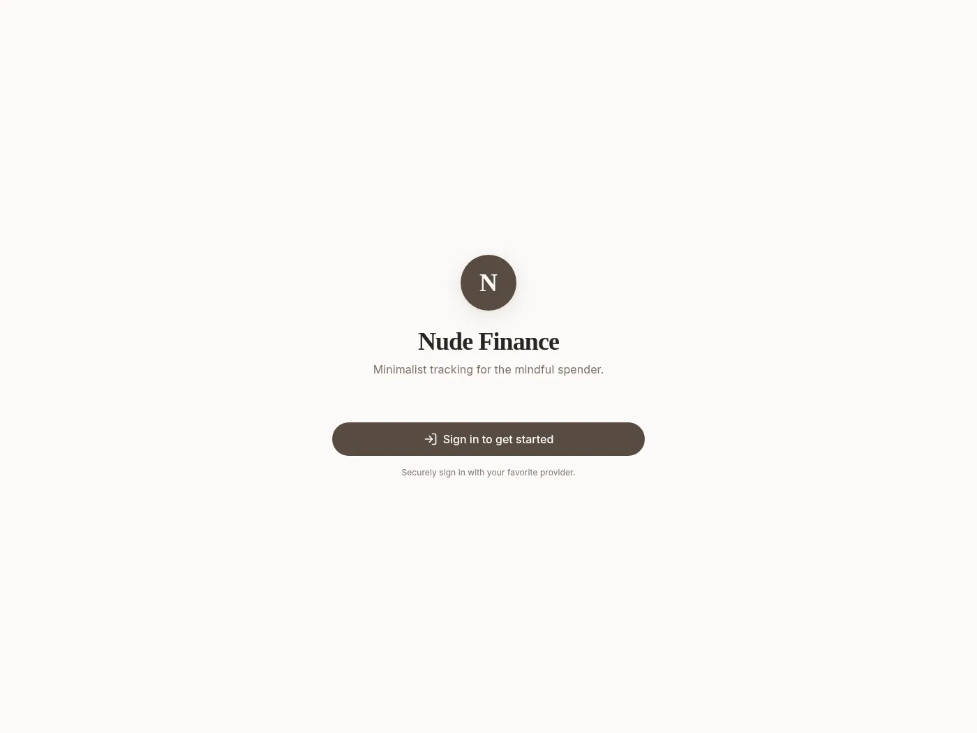 Nude Finance Tracker