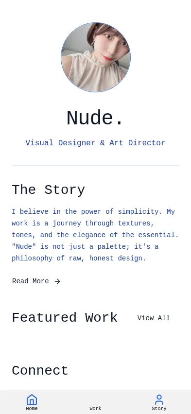 Nude Minimal Portfolio