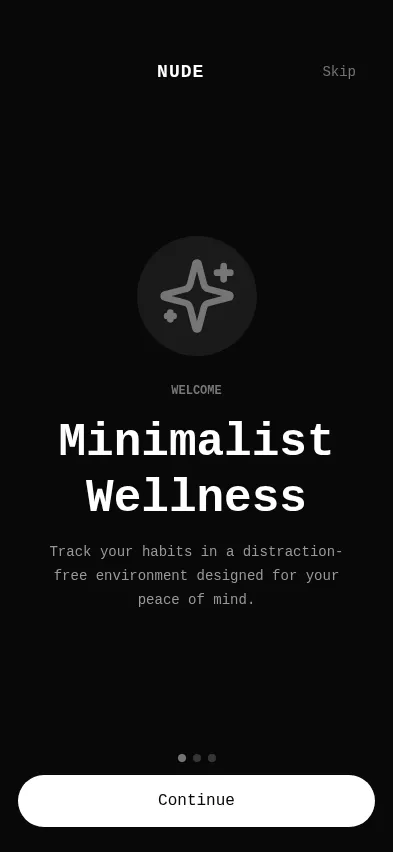 Nude Wellness Tracker