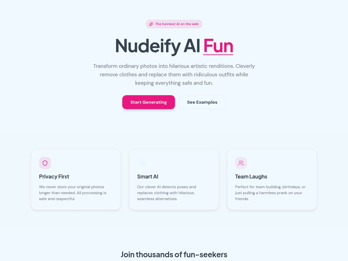 Nudeify AI Fun Generator