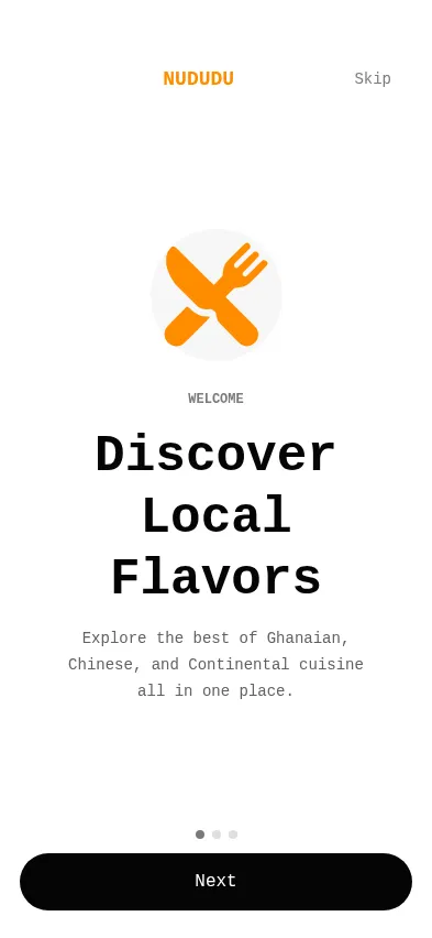 Nududu Food Ordering App