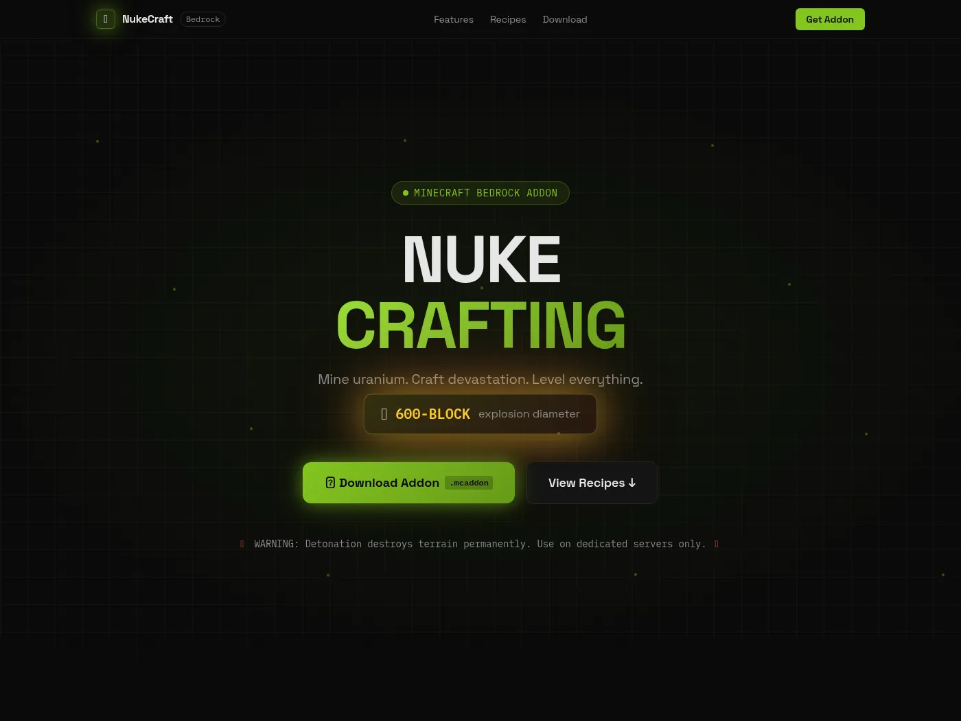 Nuke Crafting Addon