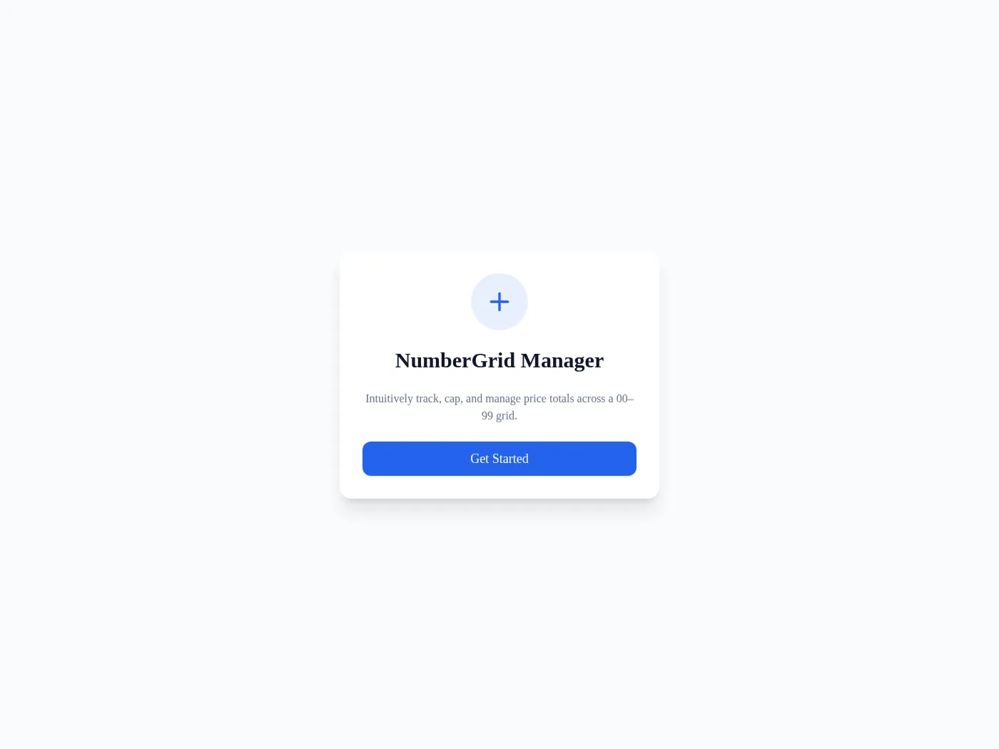 NumberGrid Manager