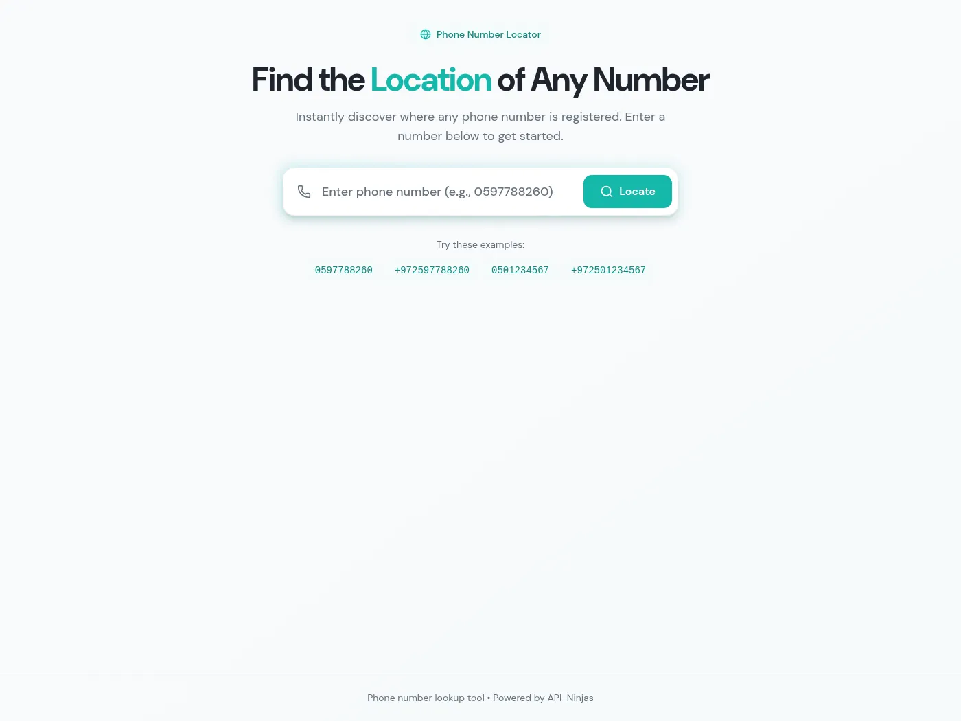 Number Locator Web