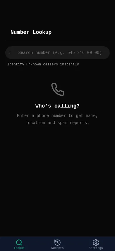 Number Lookup App
