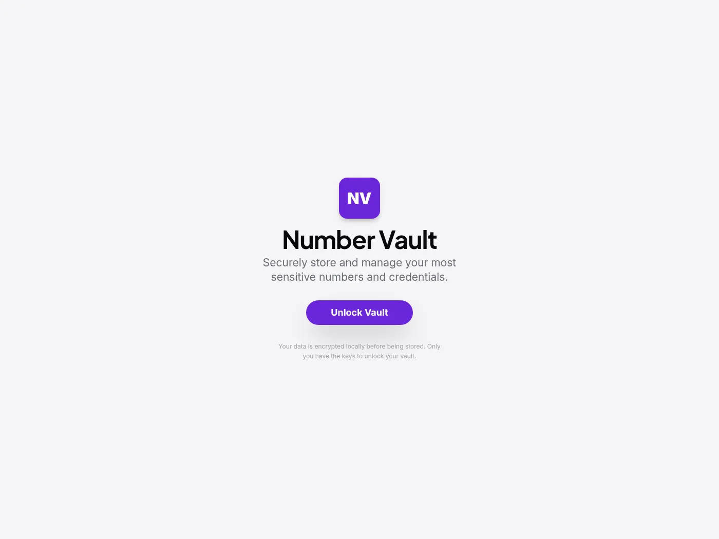 Number Vault