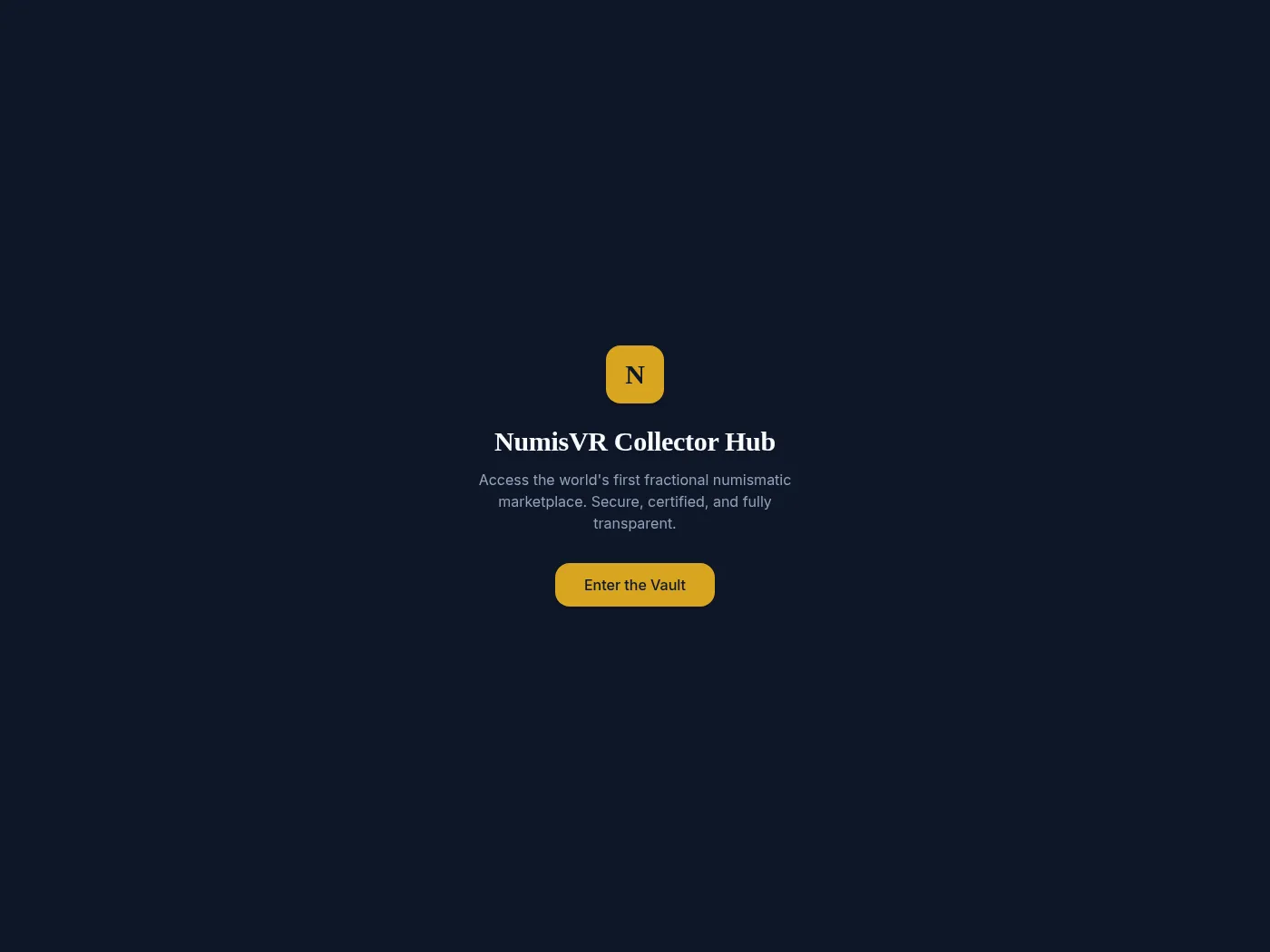 NumisVR Collector Hub
