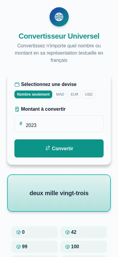 NumWord Currency Converter