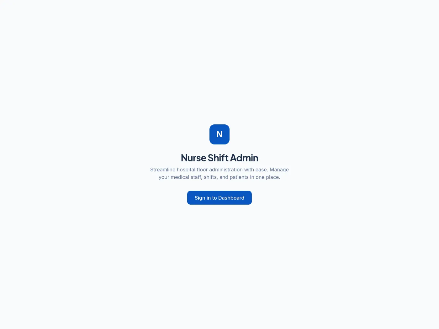 Nurse Shift Dashboard