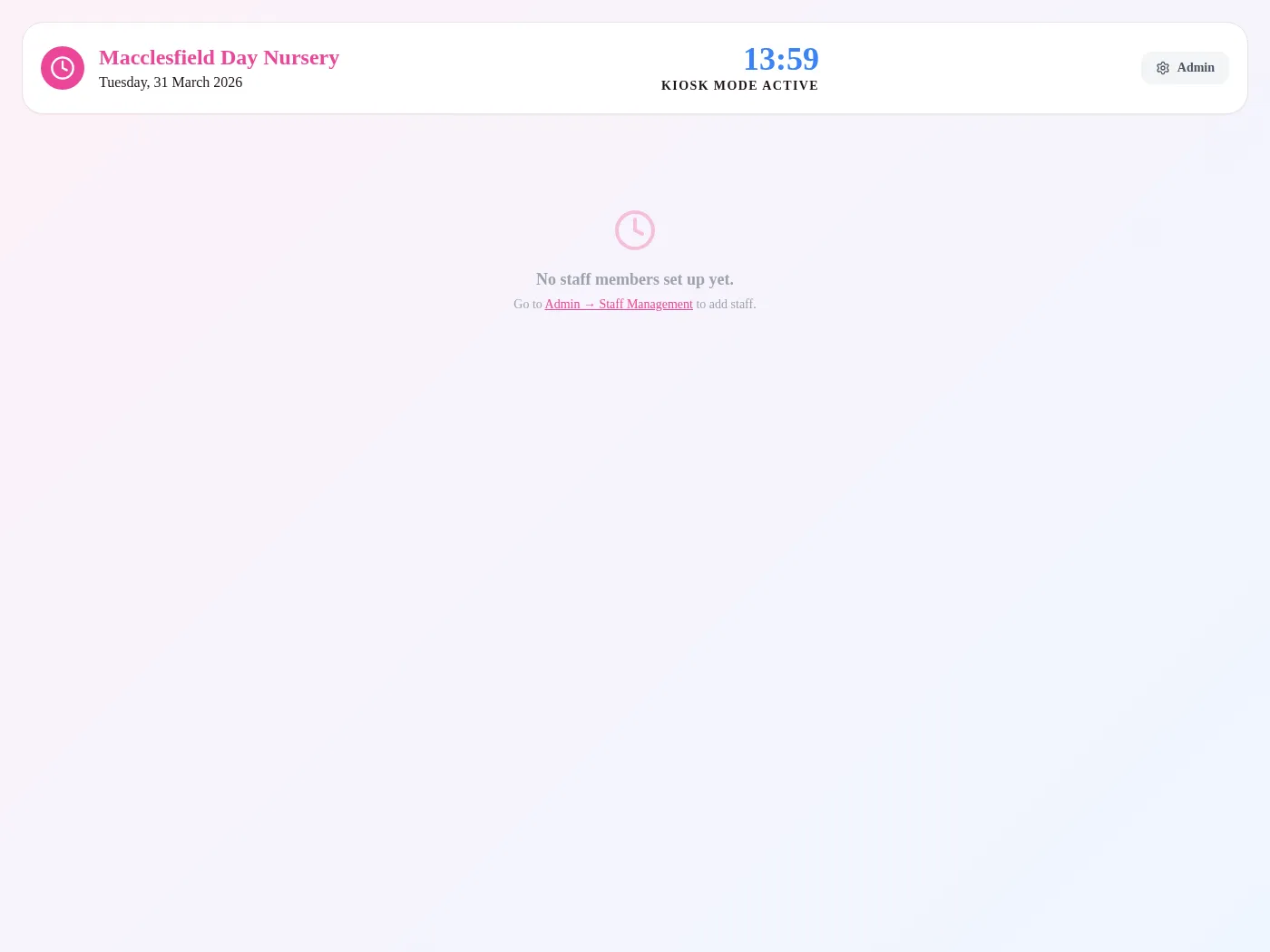 Nursery Clock-In Pro