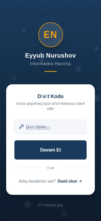 Eyyub Nurushov Prep App
