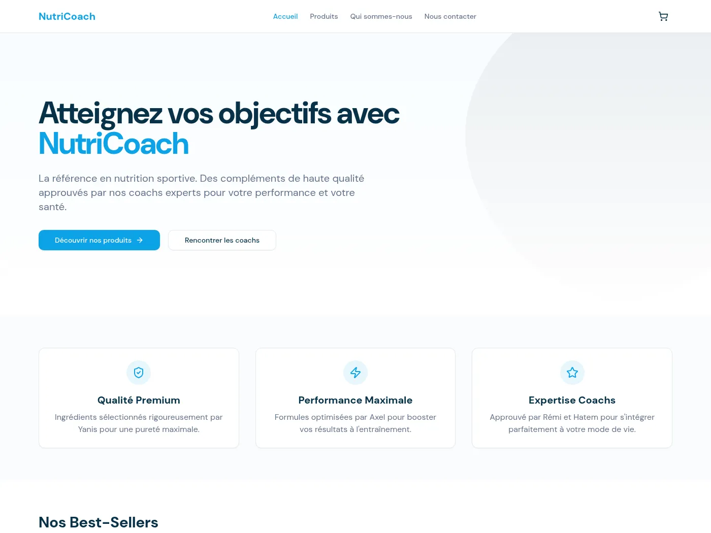 NutriCoach E-Commerce