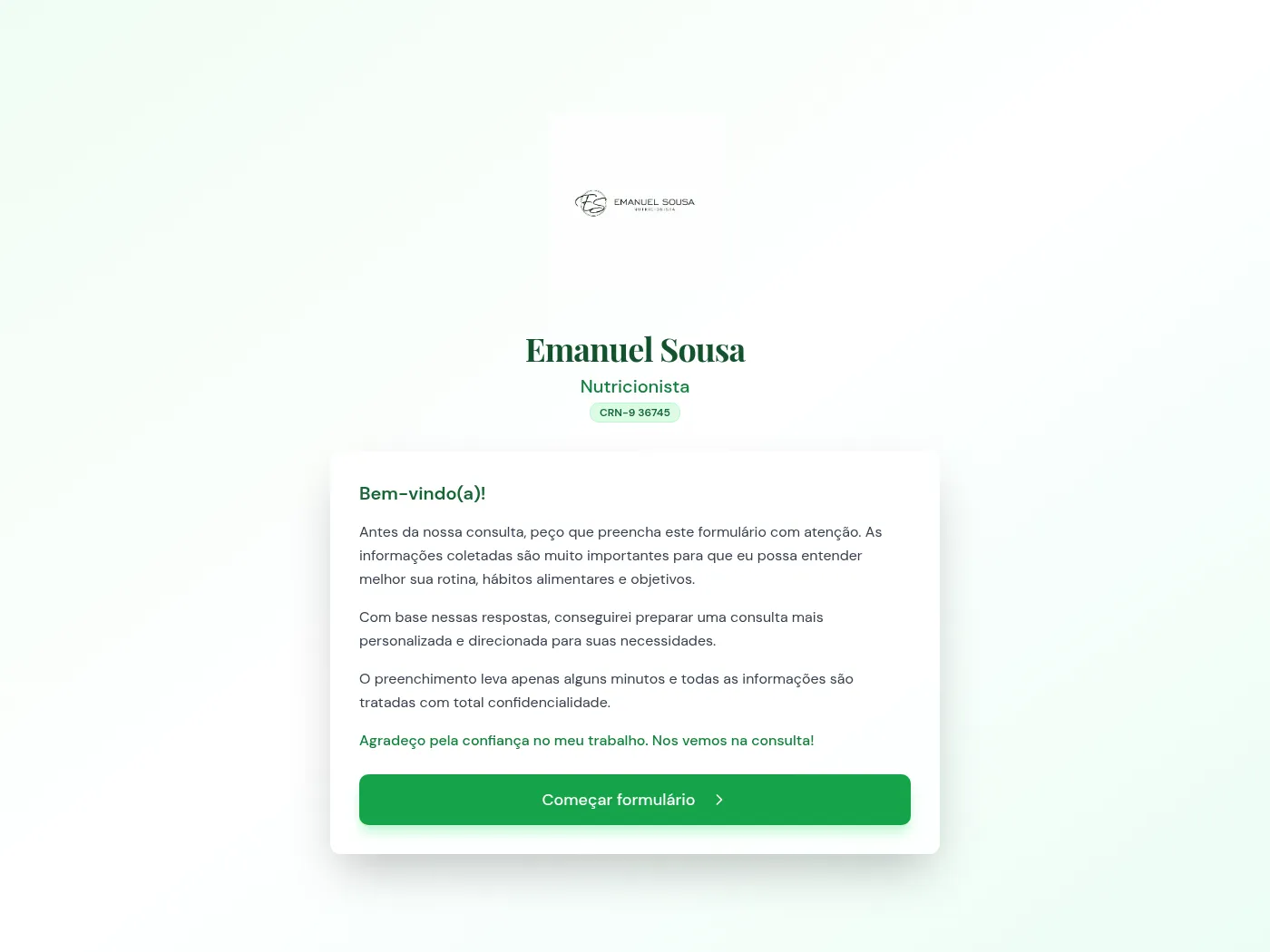 Emanuel Sousa Nutricionista