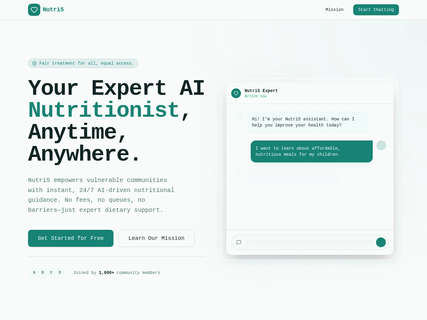Nutri5 AI Nutritionist
