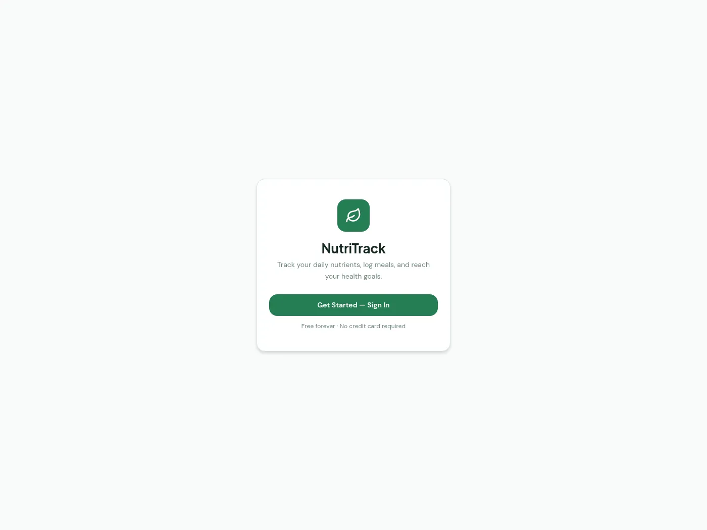 NutriTrack App