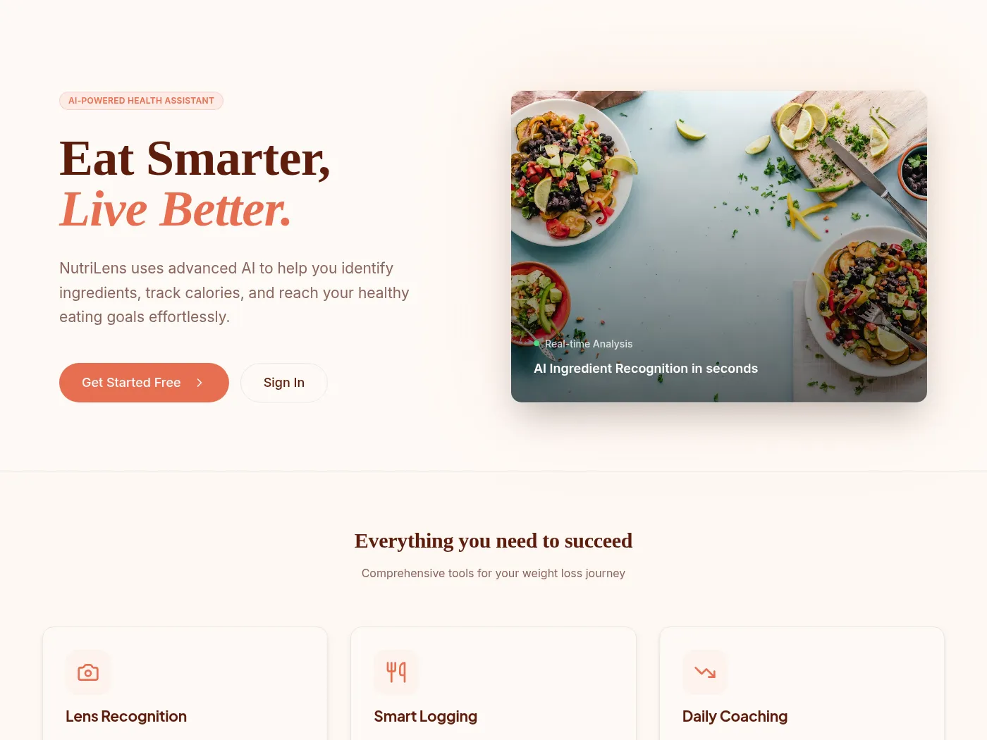NutriLens Health App