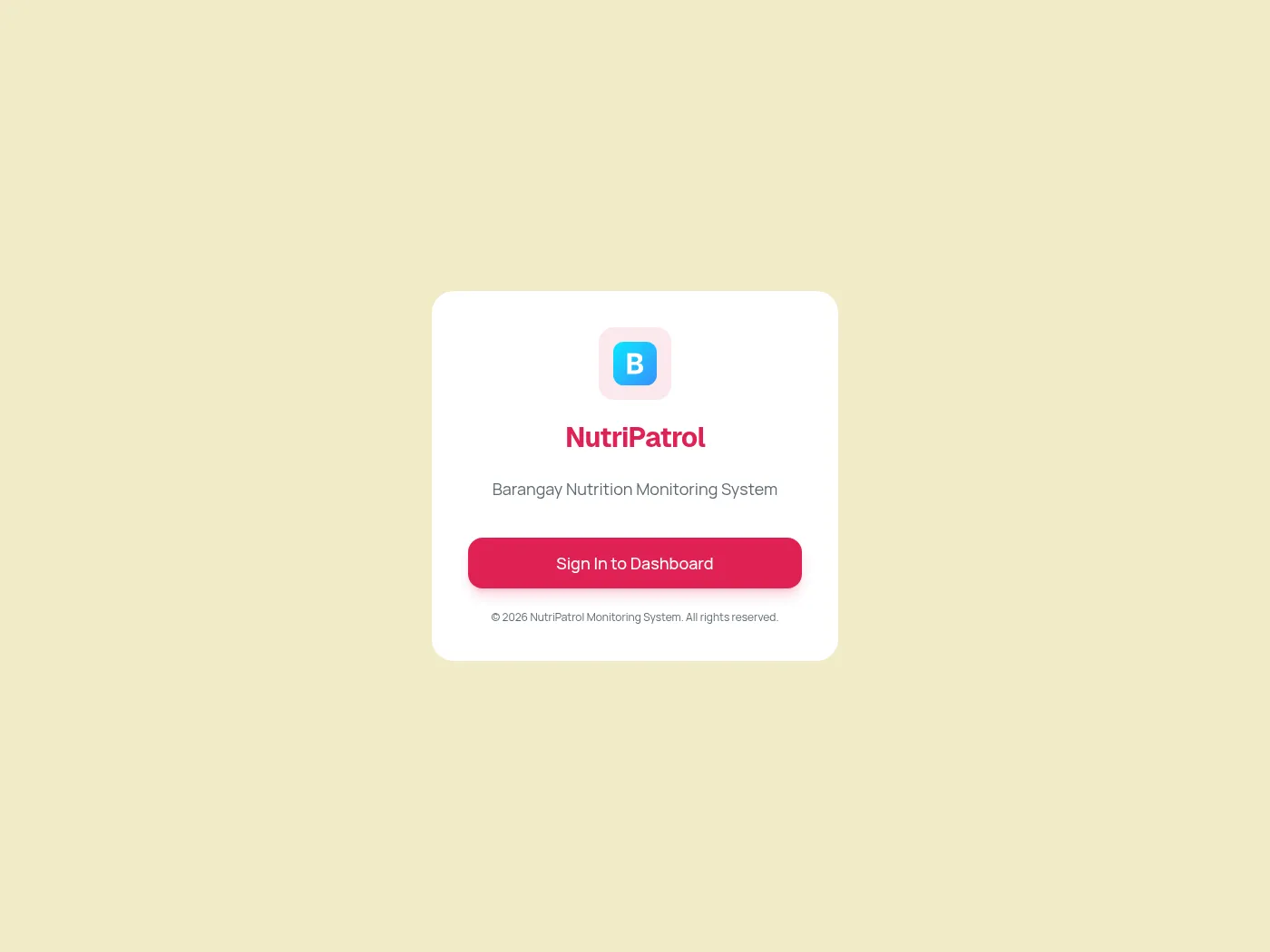 NutriPatrol Dashboard