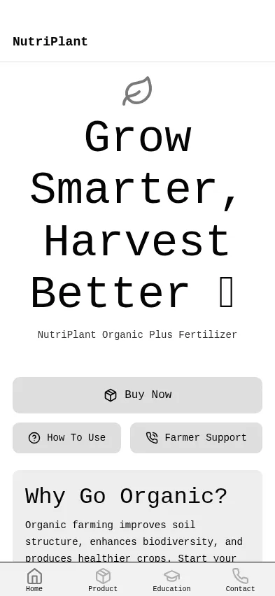 NutriPlant Organic Plus App