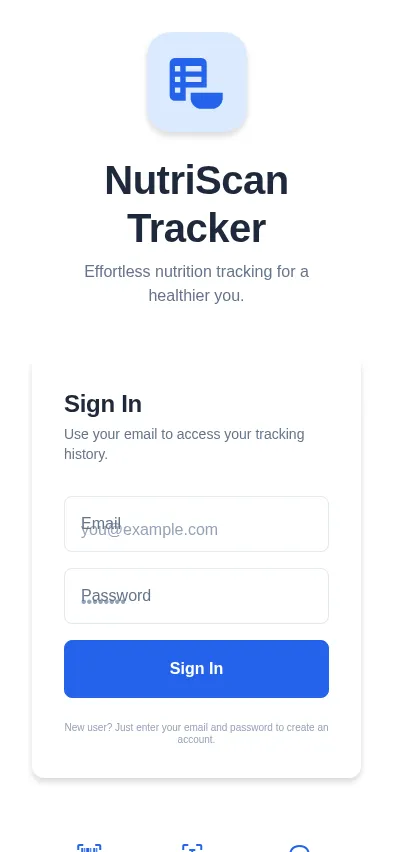 NutriScan Tracker