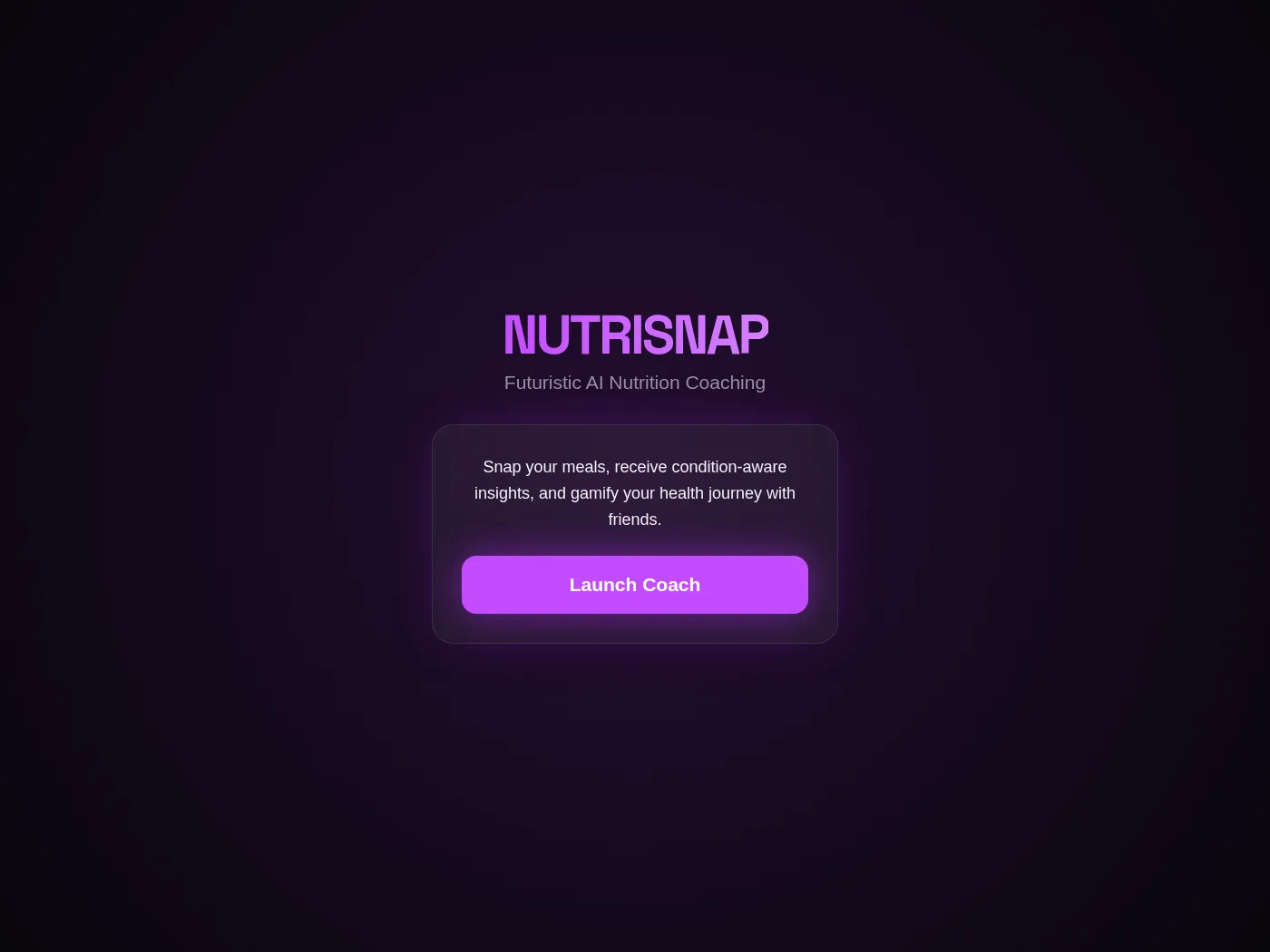 NutriSnap AI Coach