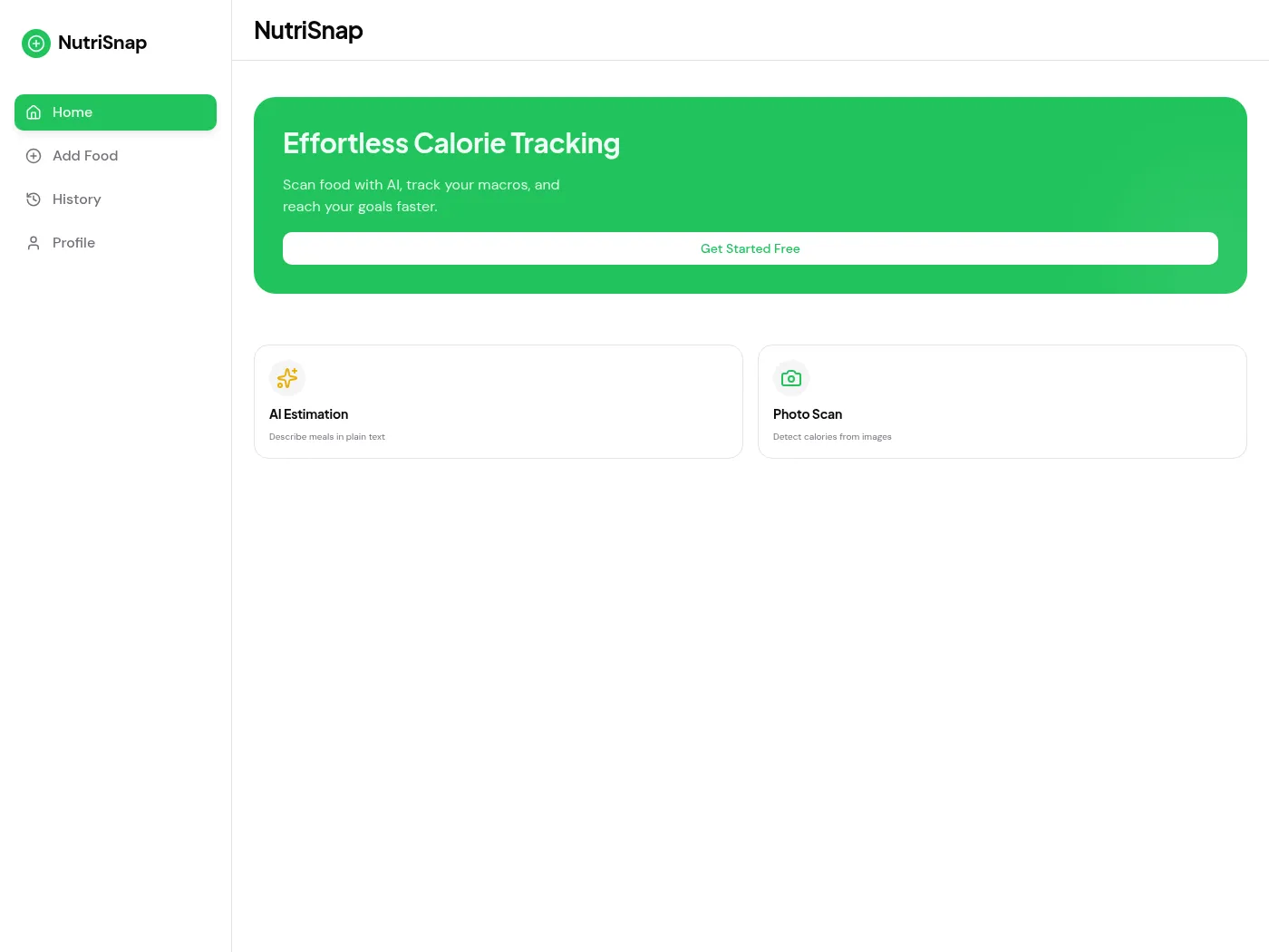 NutriSnap Tracker