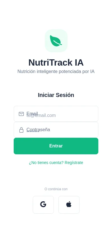 NutriTrack Móvil