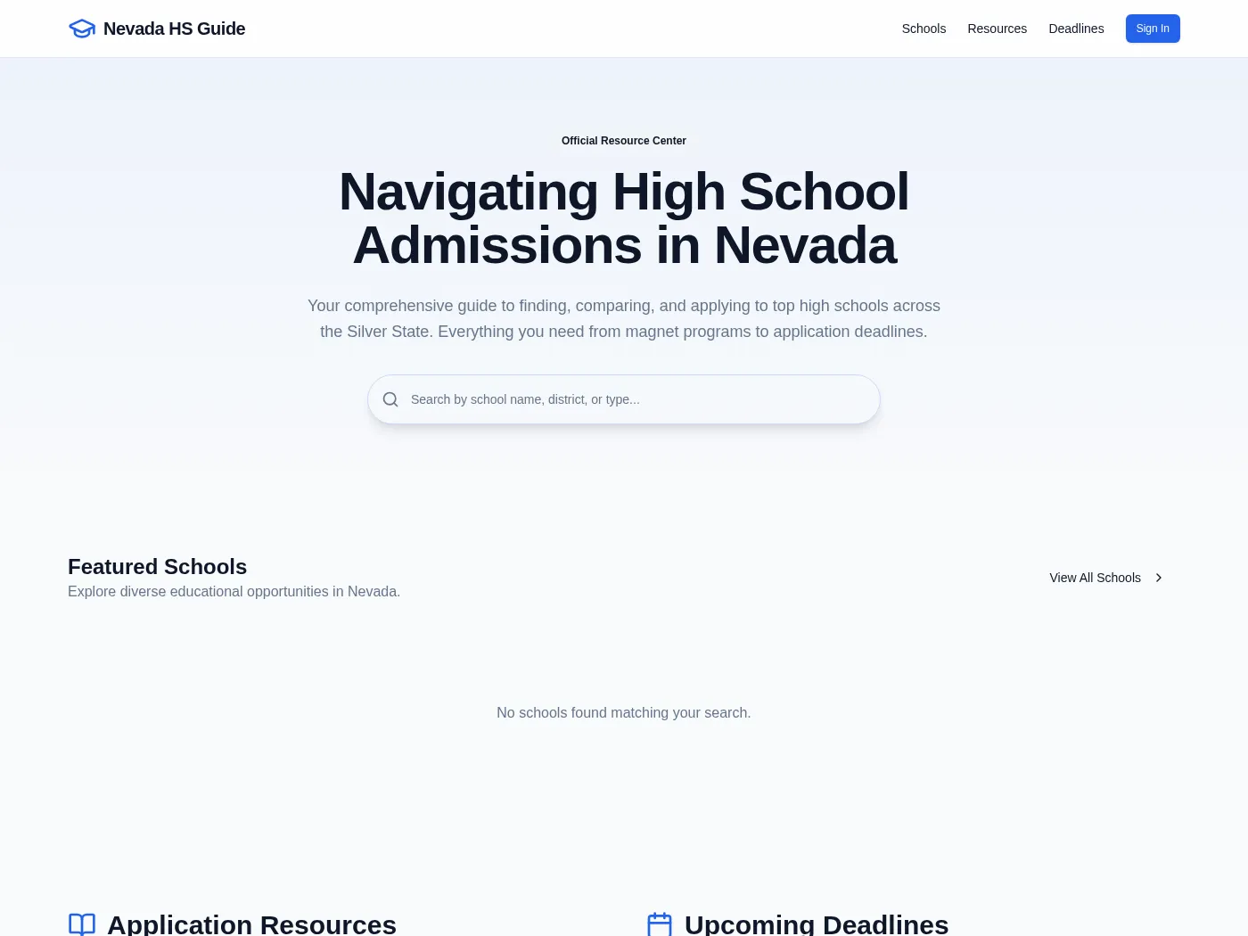 Nevada High School Guide