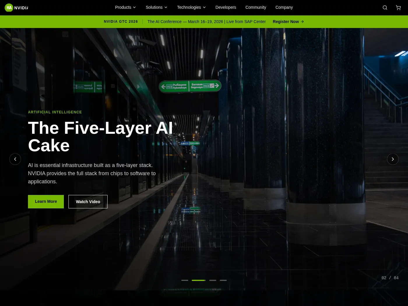 Nvidia Website Clone