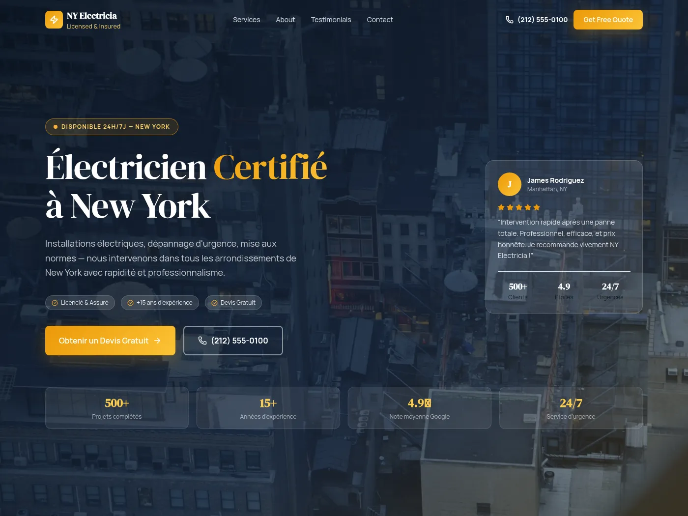 NY Electrician Website