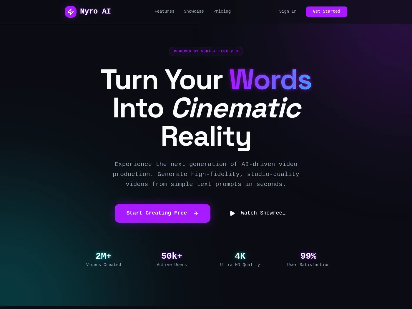 Nyro AI Video Generator